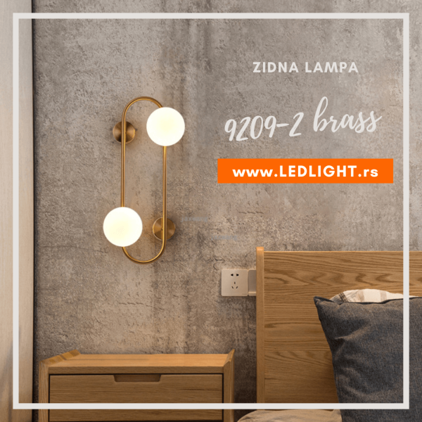 Zidna lampa 9209-2 brass