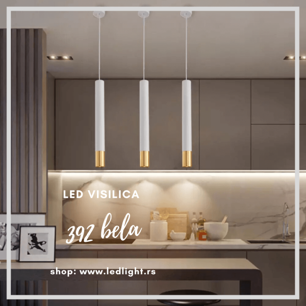 LED visilica 392 3W 3000K MESING+BELA