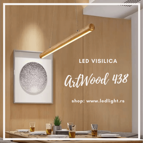 LED Visilica ArtWood 438 15W 3000K