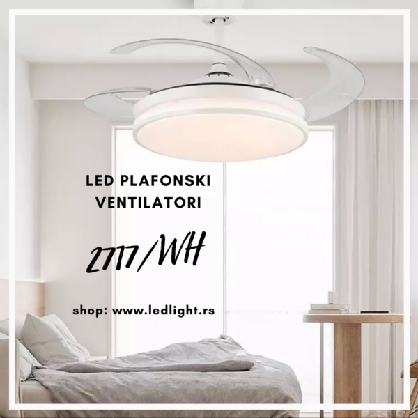LED plafonski ventilator 2717/WH
