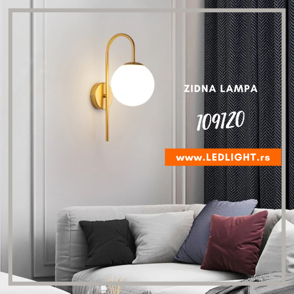 Zidna lampa 109120 brass