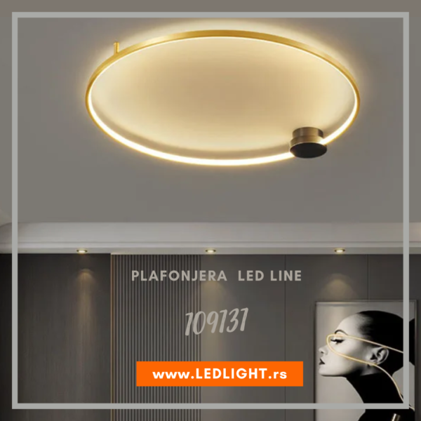 Plafonjera LED Line 109131 brass Ø400