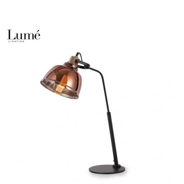 Stona lampa Luna 219 Crna/Bakar