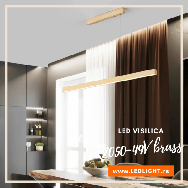 LED visilica F2050-49V 49W 4000K brass