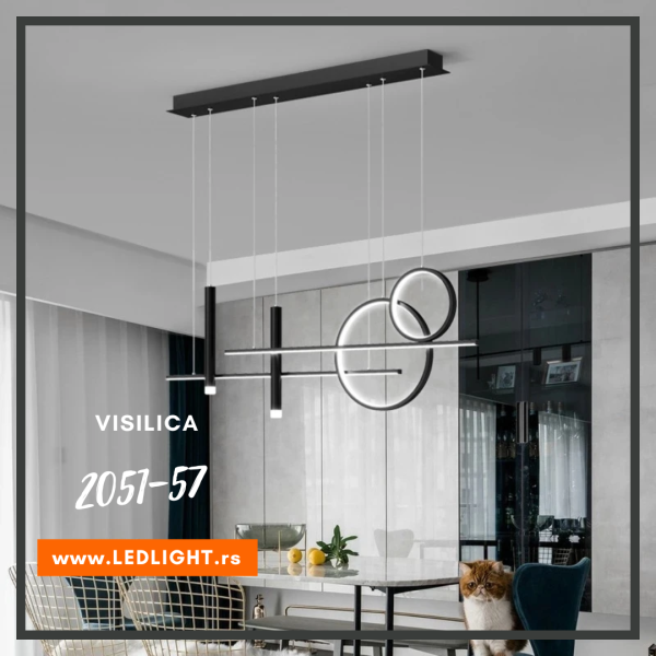 LED visilica 2051-57 black 57W 4000K