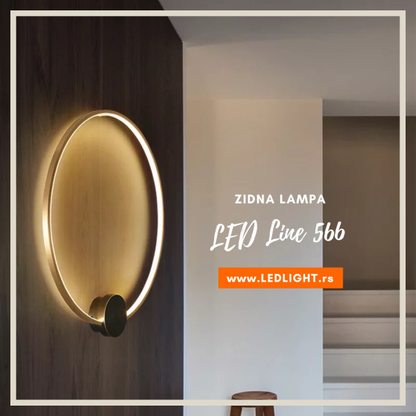 Zidna lampa LED Line 566 brass 30W 3000K