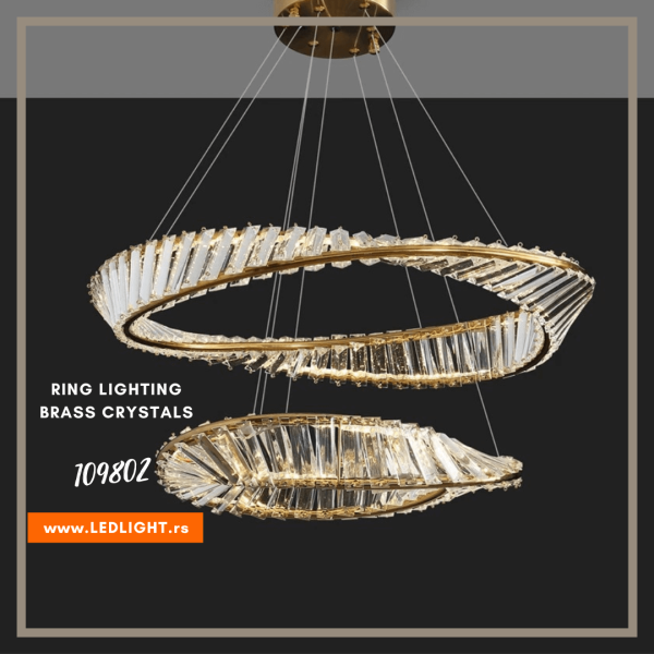 Ring Lighting 109802 Brass Crystals