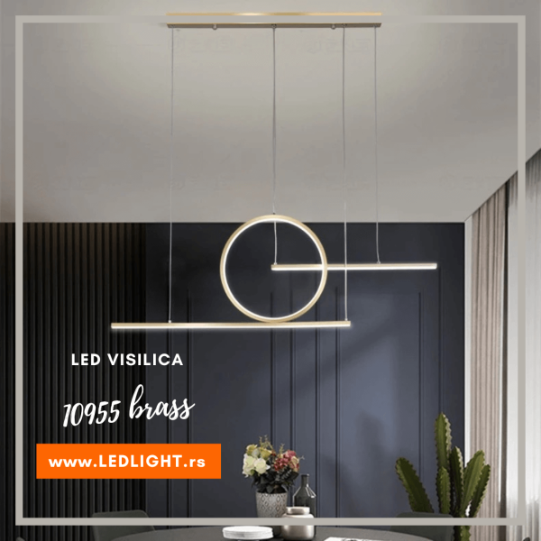 LED visilica 10955 brass 40W 4000K