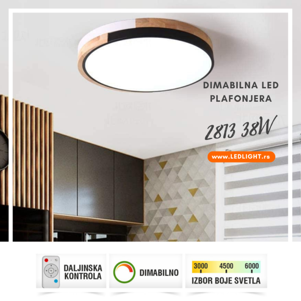 Dimabilna LED plafonjera 2813 38W