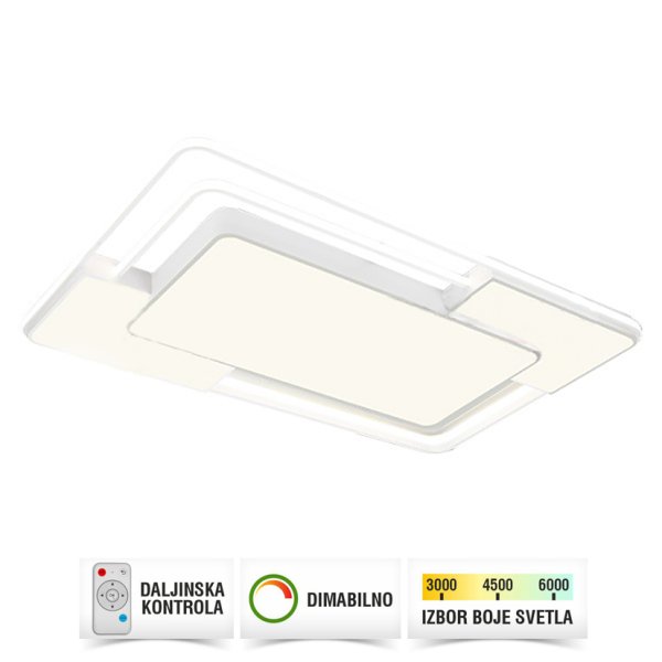 Dimabilna LED plafonjera 2823 128W bela