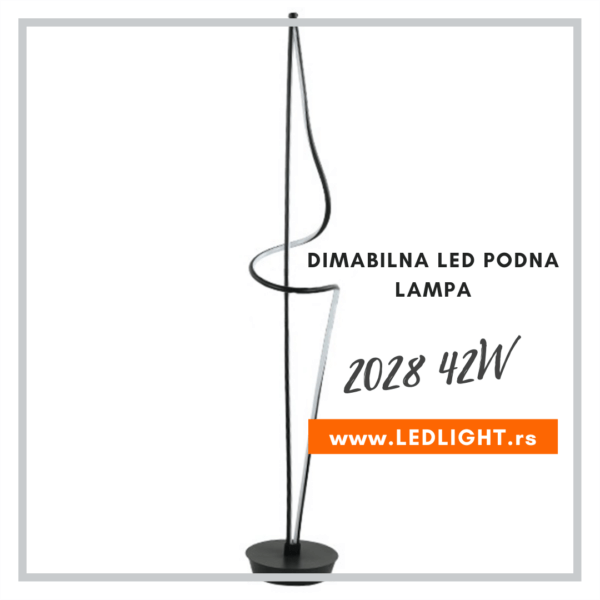 Dimabilna LED podna lampa 2028 42W crna
