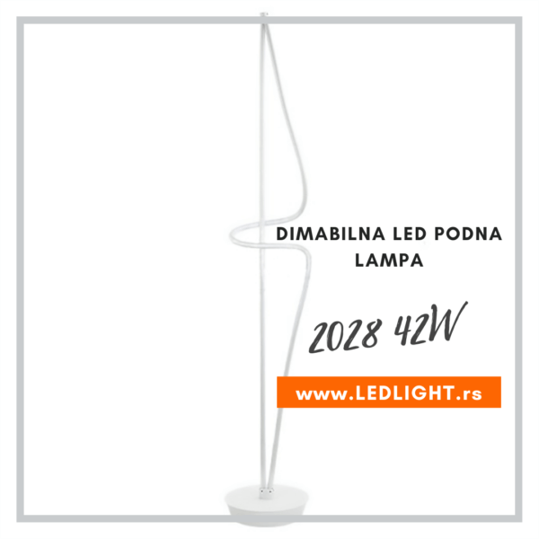 Dimabilna LED podna lampa 2028 42W bela