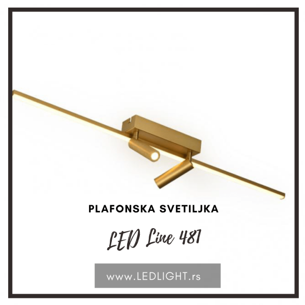 Plafonska svetiljka LED Line 481 Brass