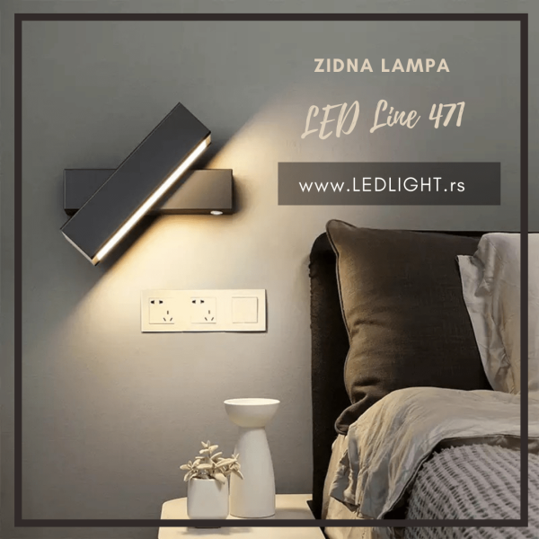 Zidna lampa LED Line 471 Black