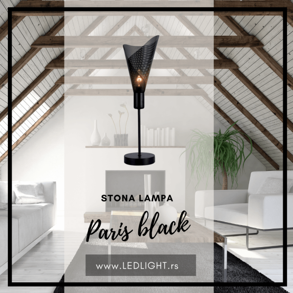 Stona lampa Paris Black