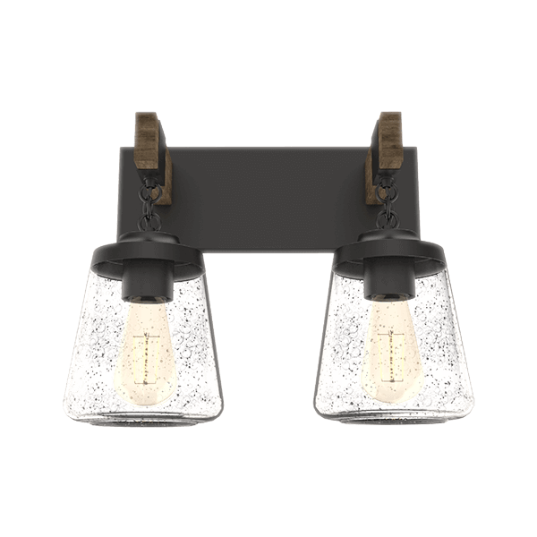 Zidna lampa Paola 2 black/wood