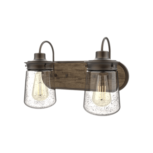 Zidna lampa Bianca 2 black/wood