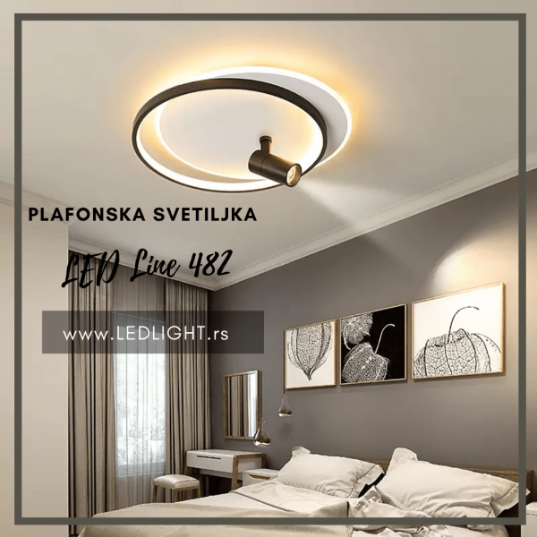 Plafonska svetiljka LED Line 482 black