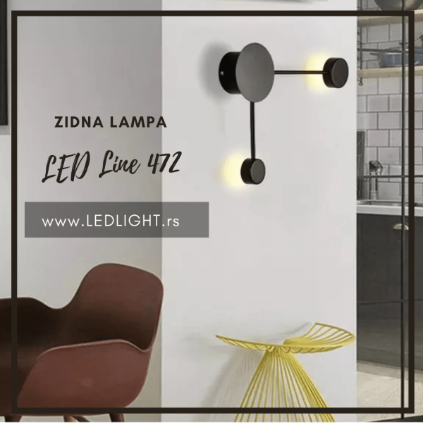 Zidna lampa LED Line 472 Black