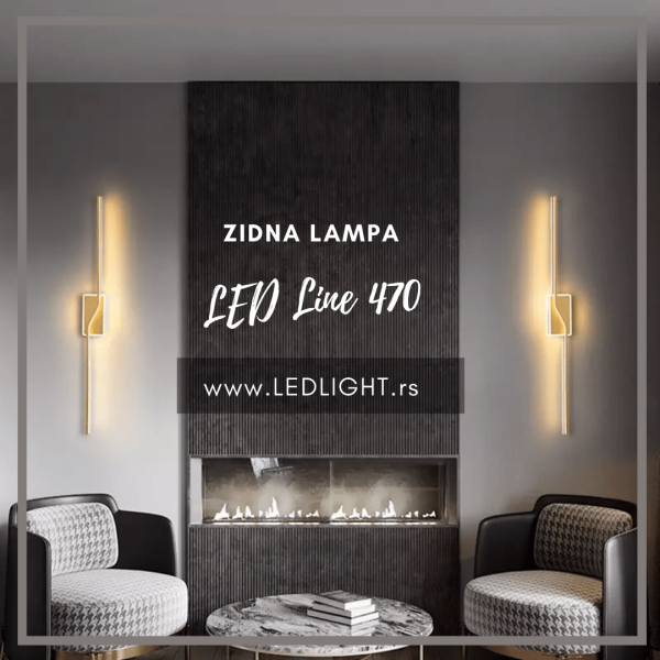 Zidna lampa LED Line 470 Brass