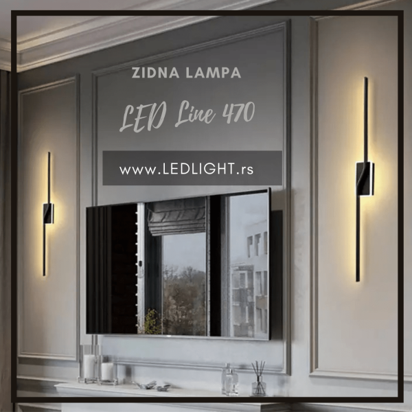 Zidna lampa LED Line 470 black