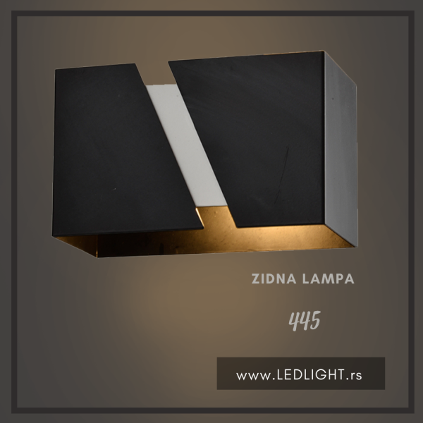 Zidna lampa 445 crna