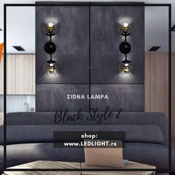 Zidna lampa Black Style 2