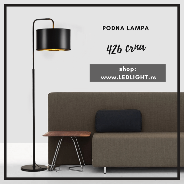 Podna lampa 426 Crna