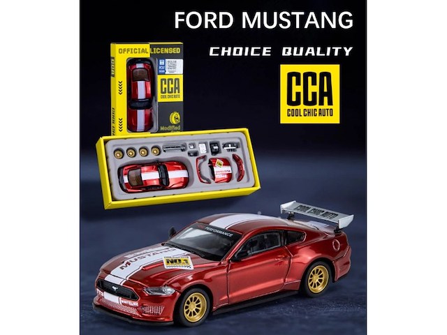 1:42 Ford Mustang GT, na sklapanje, crveni