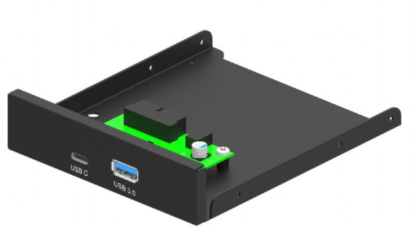 Gembird interni 3.5 prednji PC panel USB 3.1 Type-A + Type-C port, crni FDI3-U3C-01