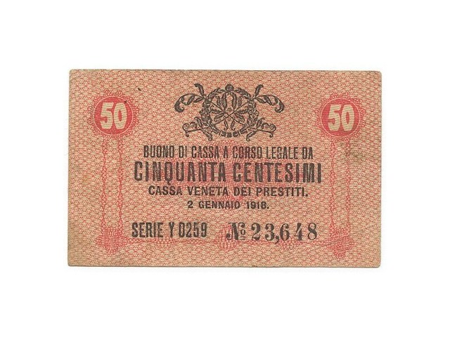Italija 50 centesimi CASSA VENETA 1918