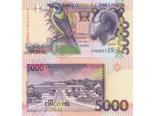 Sao Tome e Principe 5.000 Dobras 1996 UNC, P-65