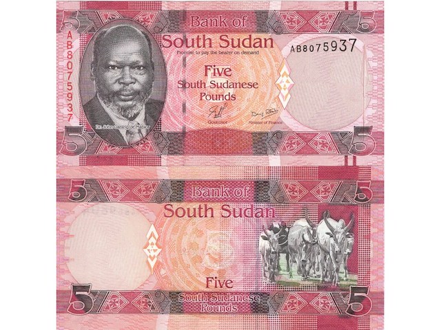 SOUTH SUDAN Južni Sudan 5 Pound 2011 UNC