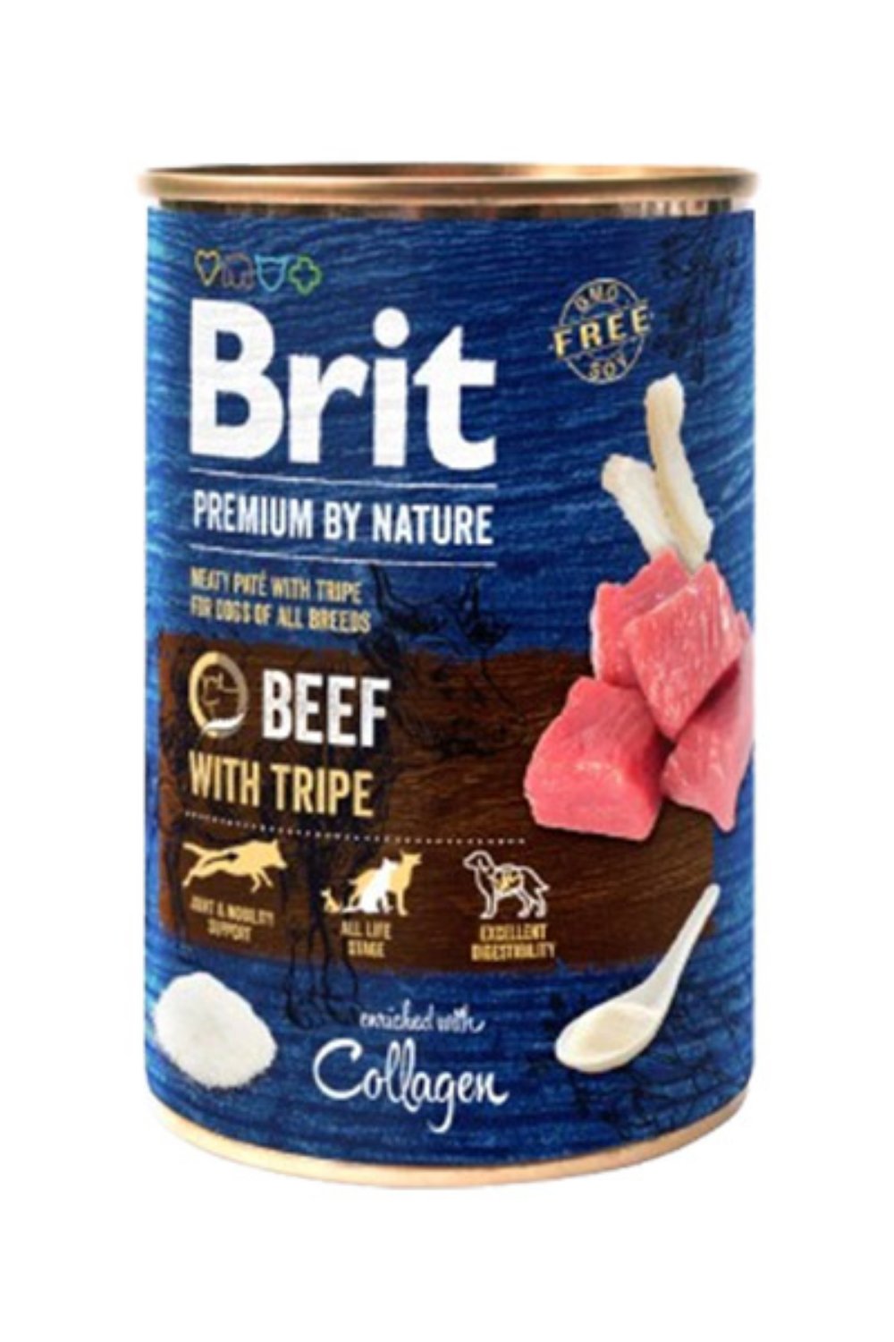BRIT PREMIUM BY NATURE BEEF WITH TRIPES 400 G