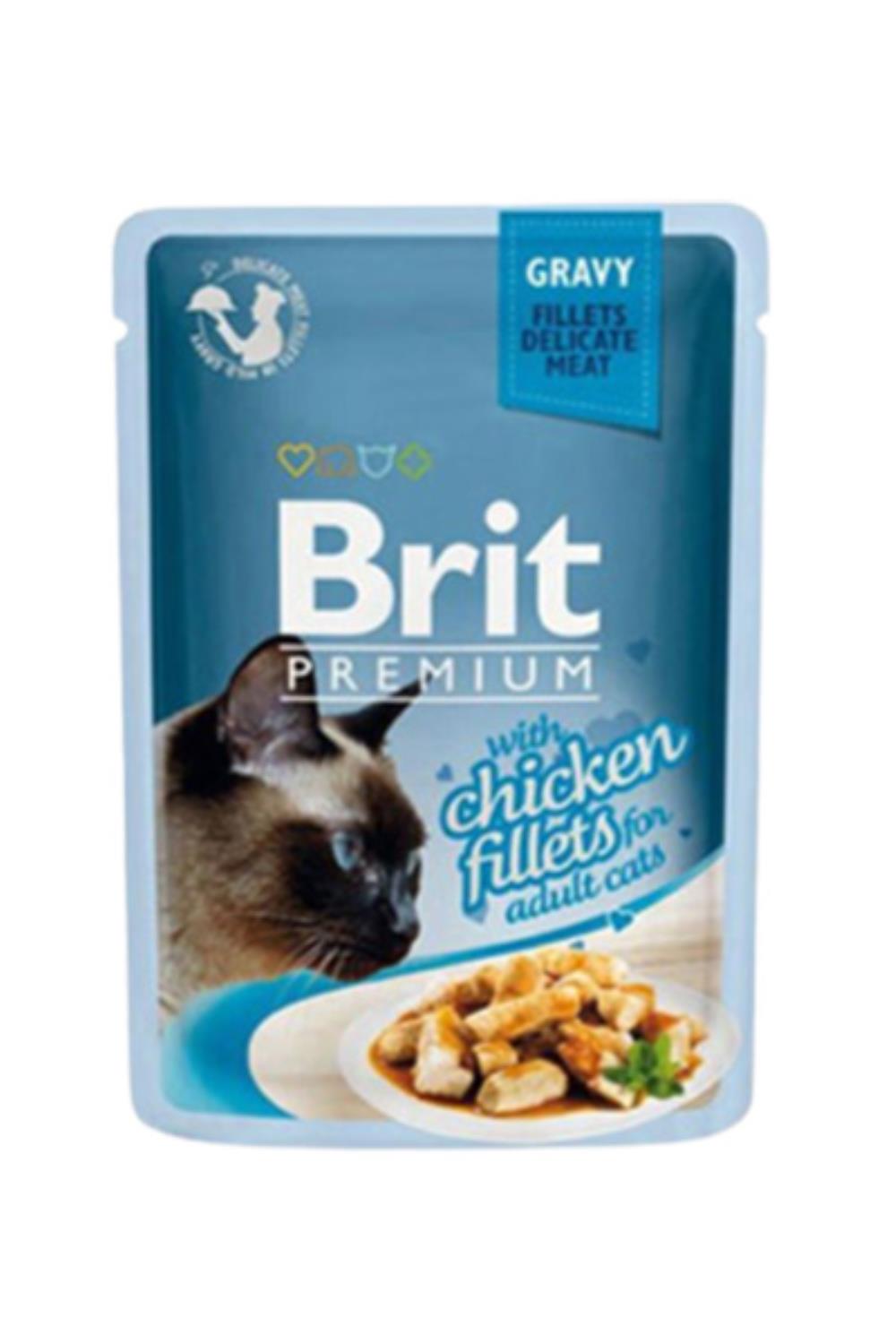 Brit Premium Cat Delicate Fillets in Gravy with Chicken 85 g (1850230500)