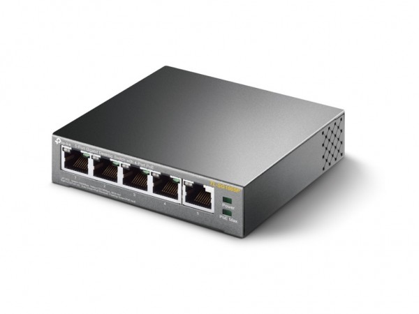 TP-LINK PoE Gigabit Switch 5x Gigabit port (4x PoE port), 56W PoE napajanje, metalno kuciste