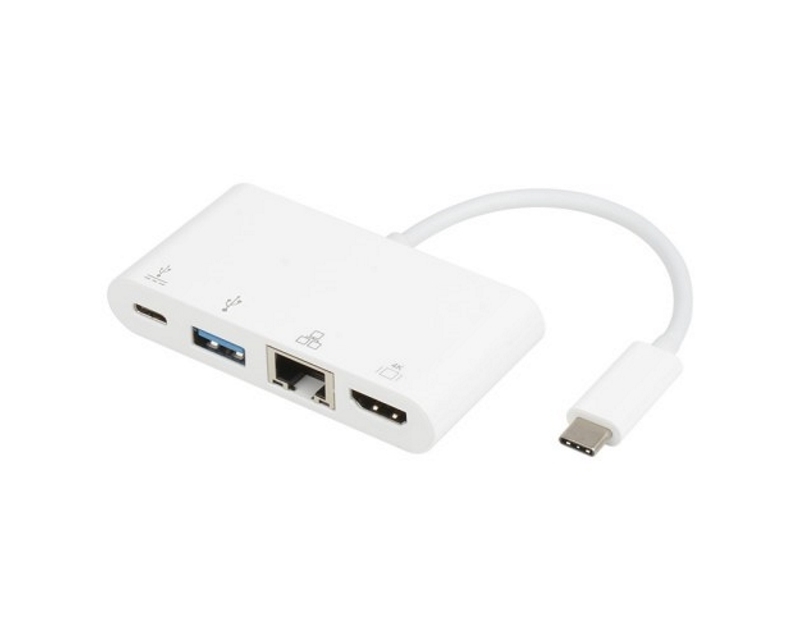 E-GREEN Adapter USB 3.1 tip C (M) - HDMI + USB3.0 + RJ45 + tip C (F) beliID: EK000578900