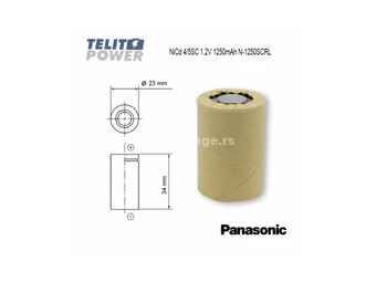 NiCd 4/5SC 1.2V 1250mAh N-1250SCRL Panasonic Cadnica