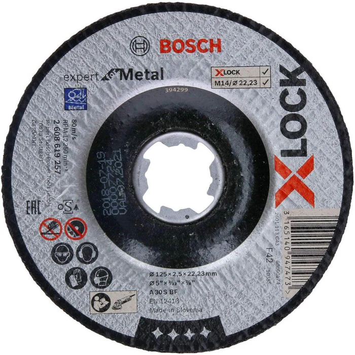 Bosch X-LOCK Expert for Metal 125x2,5x22,23 za uvučeno sečenje - 2608619257