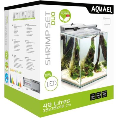 Aquael Akvarijum Fish&Shrimp Set Duo 35 Crni 49L / 35x35x40cm