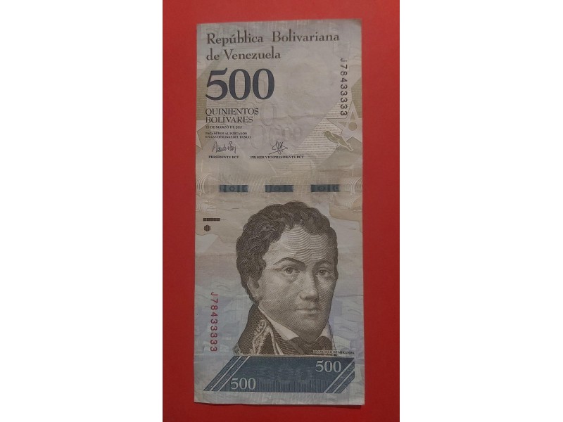 500 bolivares 2017 god Venecuela