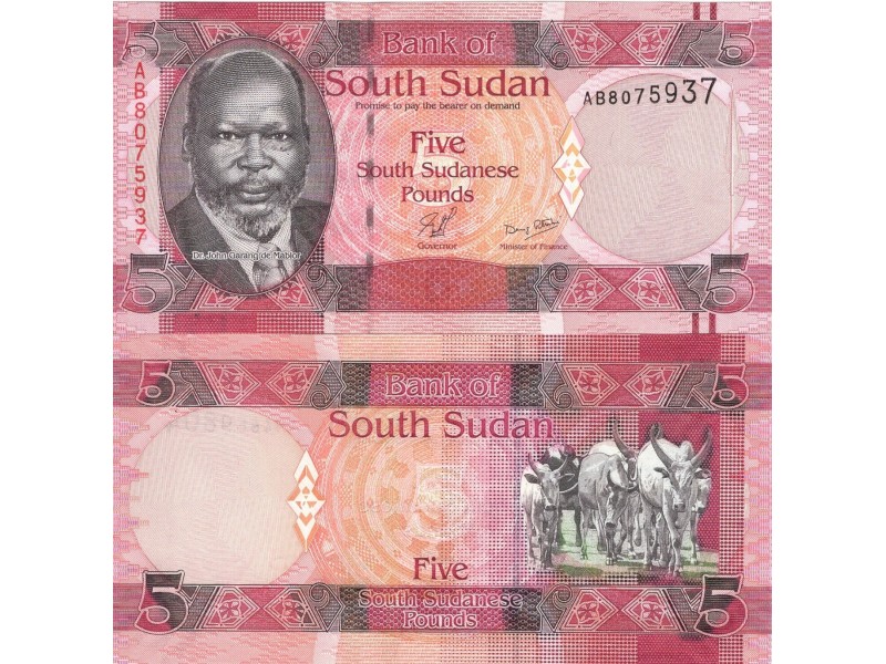 SOUTH SUDAN Južni Sudan 5 Pound 2011 UNC