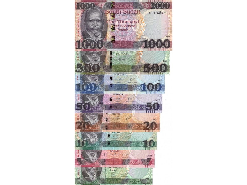 SOUTH SUDAN Južni Sudan kompletan set 2011/2021 UNC