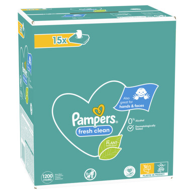 Pampers Fresh Vlažne maramice, 15 X 80 komada