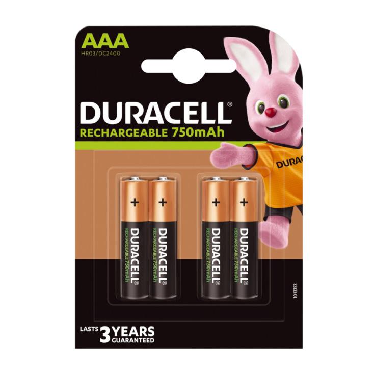 Duracell punjive baterije AAA 750 mAh DUR-NH-AAA750/BP4n