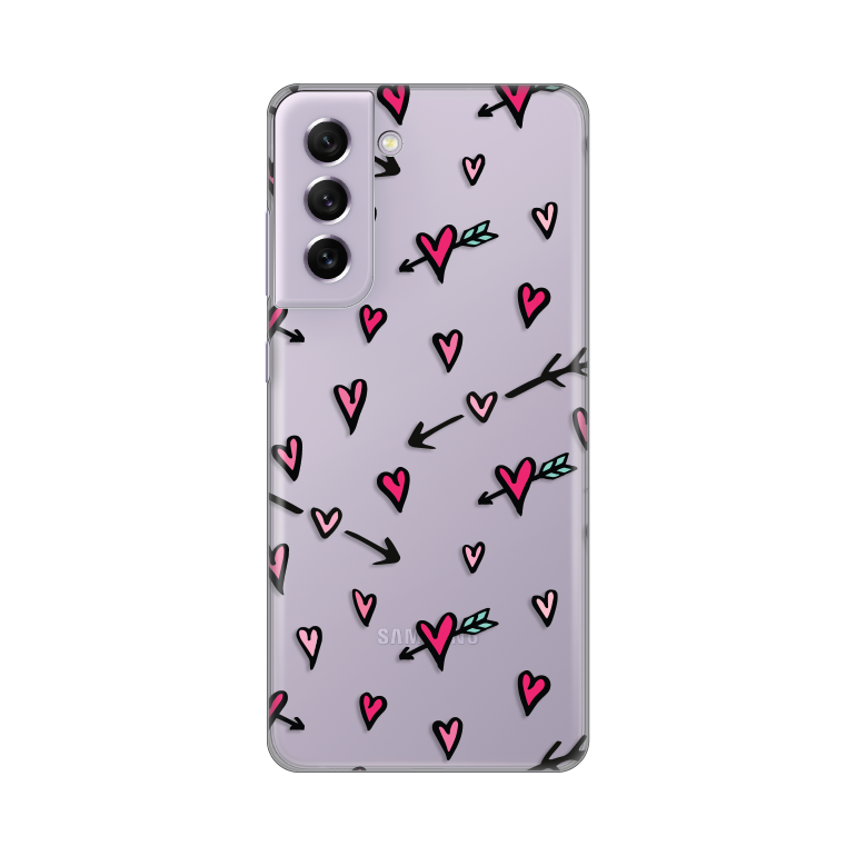 TORBICA SILIKONSKA PRINT SKIN ZA SAMSUNG G990 GALAXY S21 FE HEART PATTERN