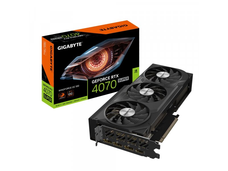 GIGABYTE GEFORCE RTX 4070 SUPER WINDFORCE OC 12GB GDDR6X 192-BIT GV-N407SWF3OC-12GD GRAFIČKA KARTICA