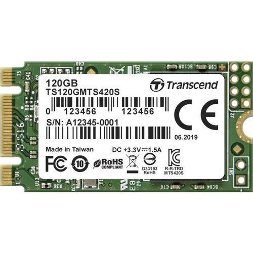 Transcend TS120GMTS420S 120GB, M.2 2242 SSD, SATA3 B+M Key, TLC