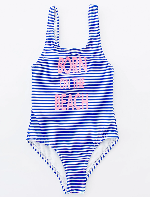 Neon Slogan Jednodelni Kupaći Kostimi za Devojčice