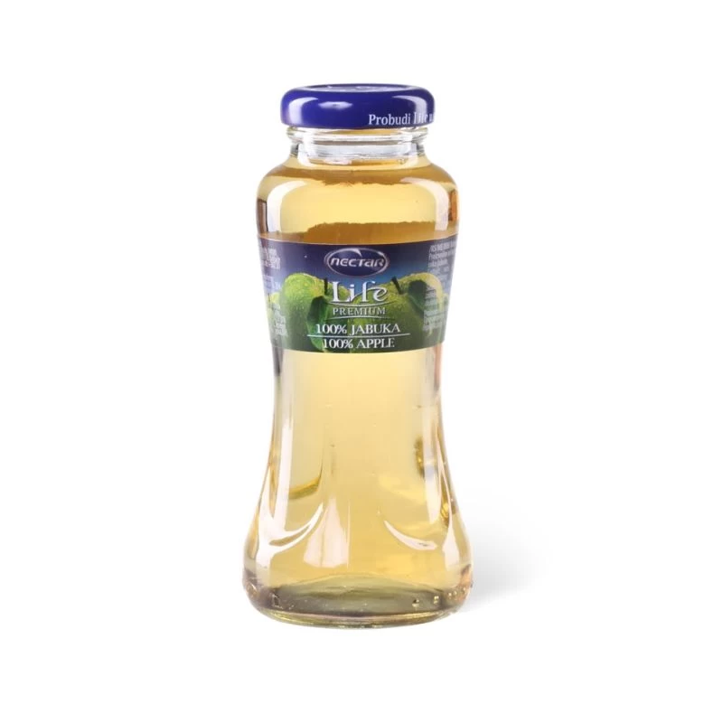 Nectar Life Premium 100% Jabuka 0.2L u staklenoj flašici u pakovanju od 12 komada